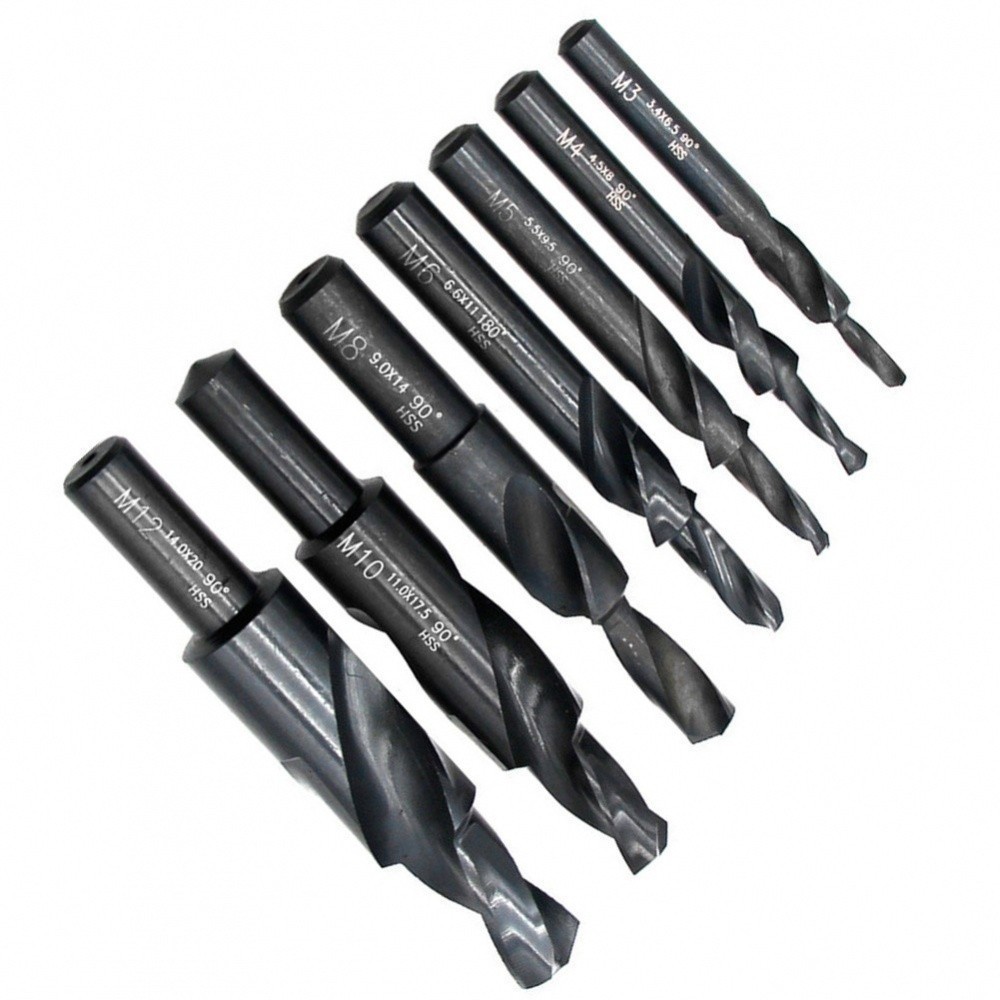 Black HSS Counterbore Spiral Step Drill Bit for Metal Drilling ...