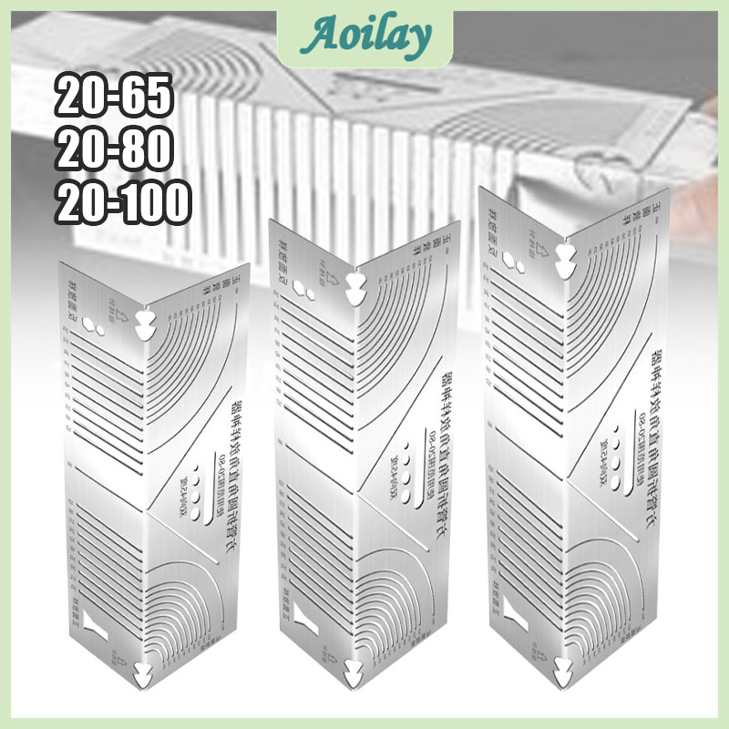 Stainless Steel Square Tube Rounded & Right Angles Ruler ...