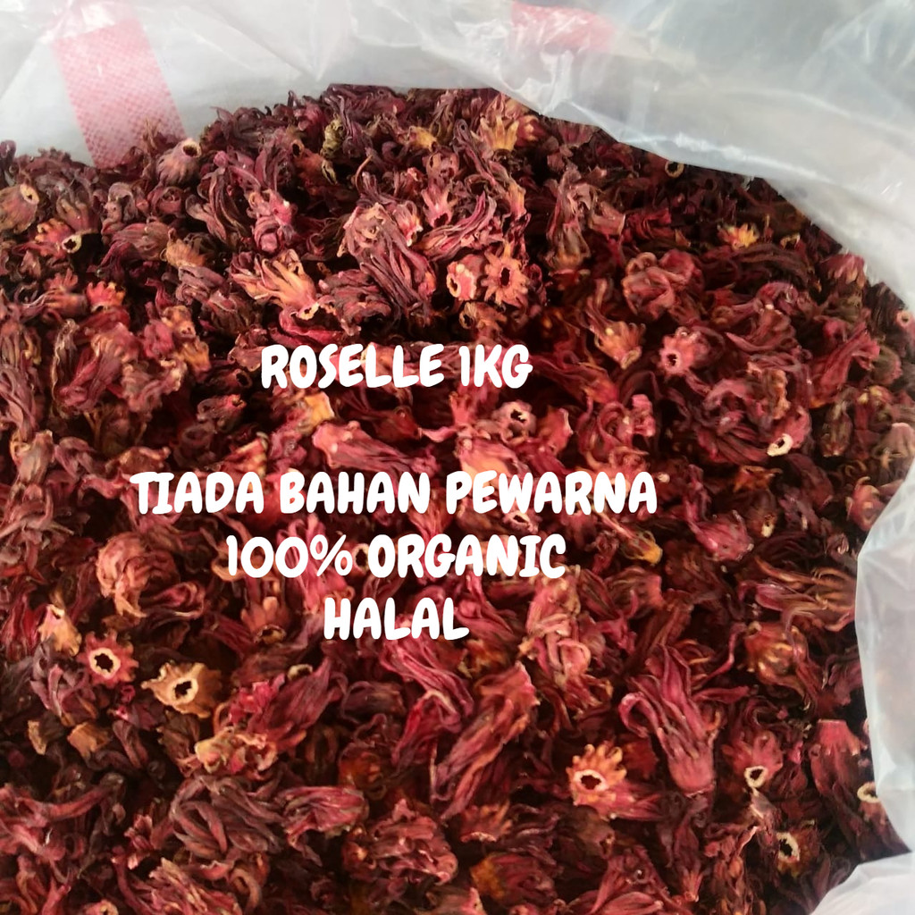 Roselle 1KG Rosella Flower Hibiscus Flower Ribena Tea 洛神花茶袋装 pewarna ...