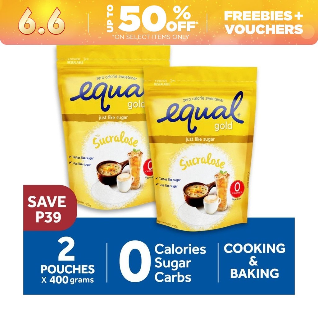Equal Gold Sugarly Zero Calorie Sweetener 400g - 2 Pack (Keto Diet ...