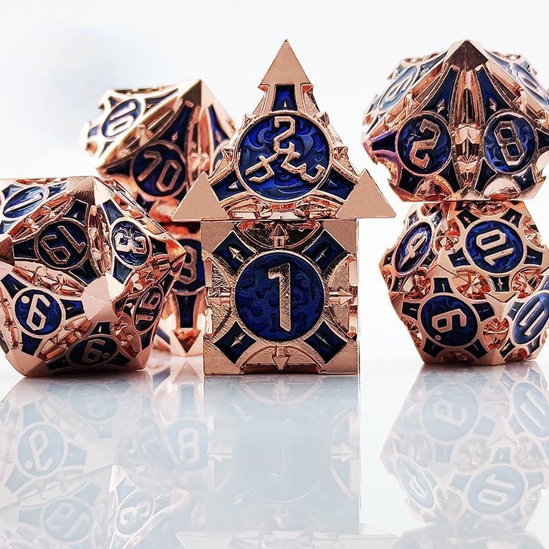 2025 Hot-Selling Metal DND Dice TRPG Cthulhu D20 Color Set Polyhedron ...