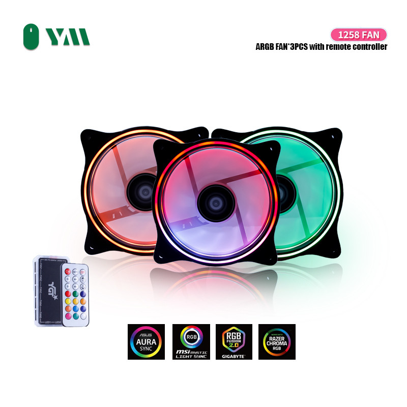 YGT 1258 ARGB FAN 3 IN 1 KIT Romantic Series 120MM Cooling fan ARGB ...