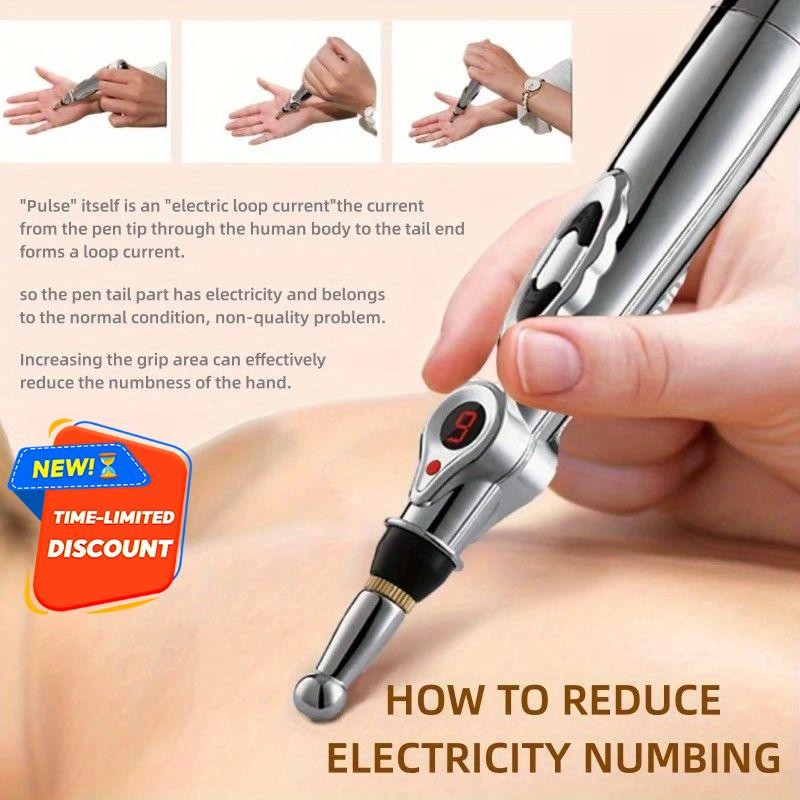 Electric Massage Pen for Acupuncture Pain Relief with Laser Electronic Therapy for Energy ...