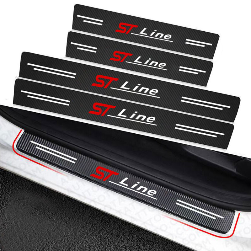 Car Sill pedal Rear Bumper Protection Stickers for Ford ST-line Focus 2 ...