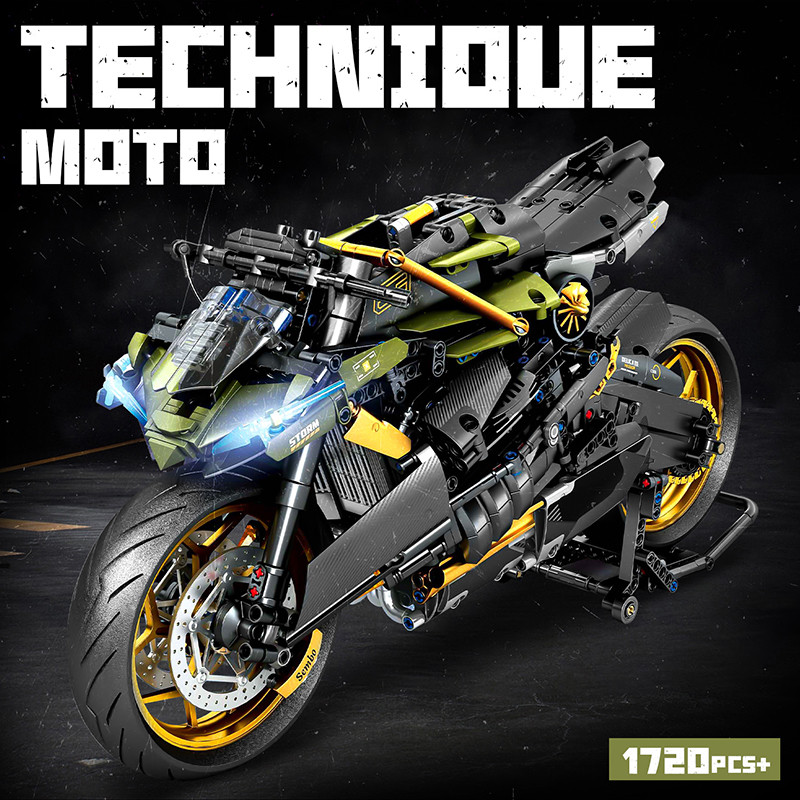 Lamborghini Motorcycle Big Devil BMW M1000 Boy Assembled Building Block ...