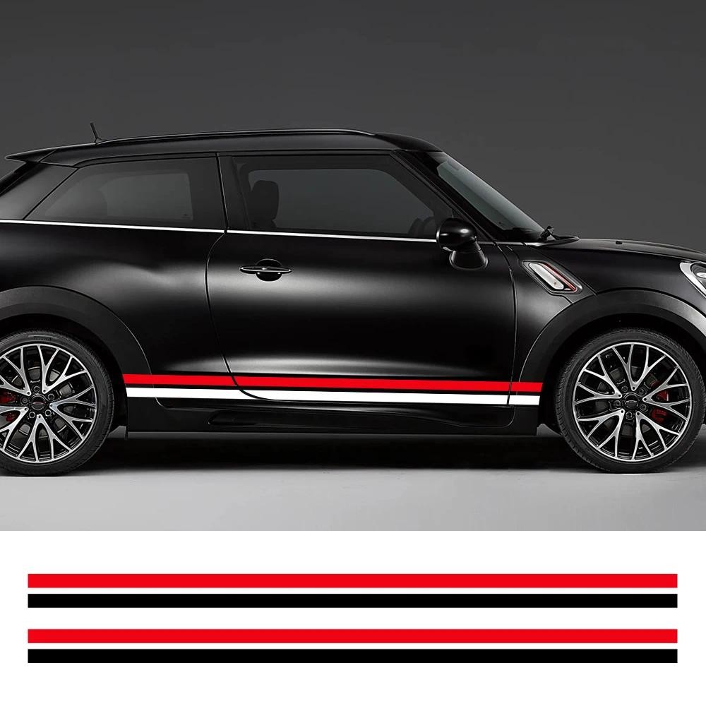 Car Sticker Auto Side Stripe DIY Decal Car Tuning Accessories For Mini ...