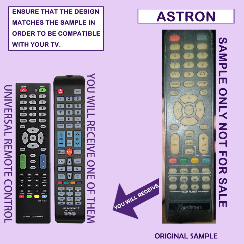Remote Control for astron 100% Work Universal remote control Na Gagana ...