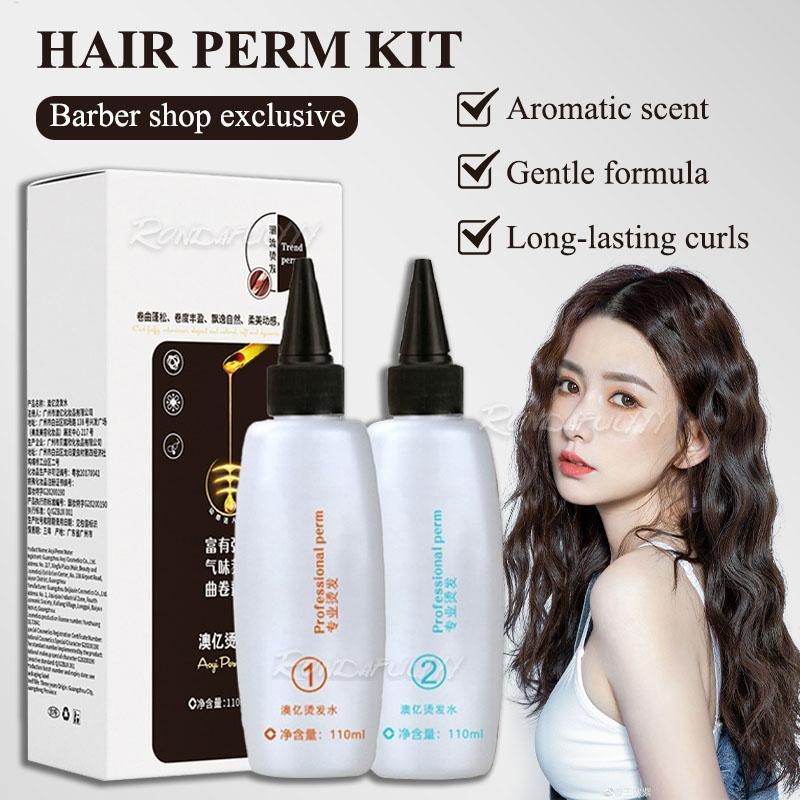 Perm Kit For Women Hair Perm Kit 2 PCS Professional Perm Solution For ...