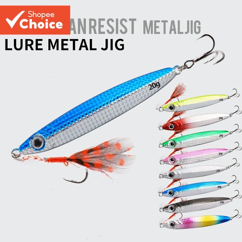 Fishing Lure Jigging Hook 7g/10g/15g/20g/30g Vib Fishing Spinner Bait Laser Metal Jig Spoon ...