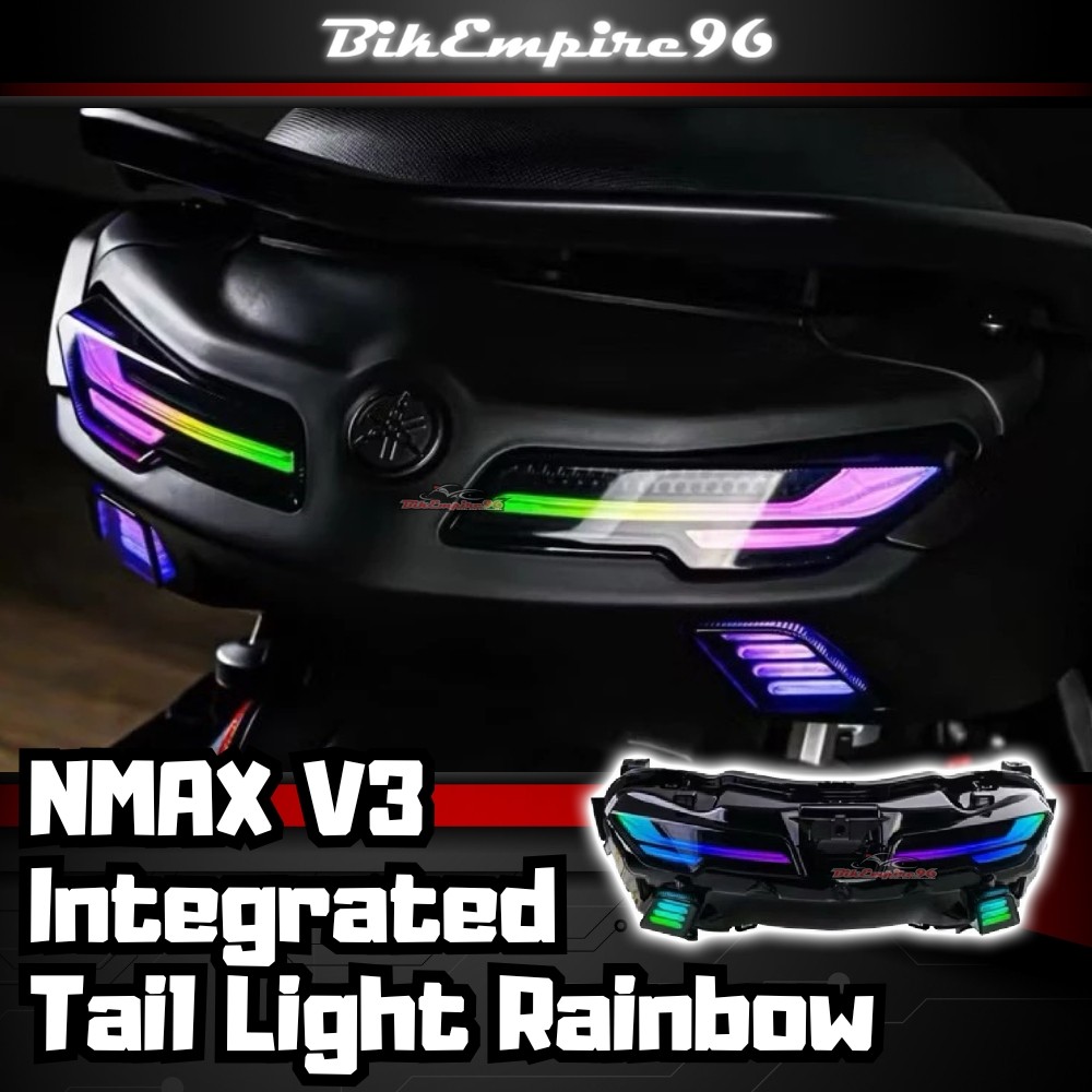 Nmax 155 V3 2025 Integrated Tail Light Rainbow Color LED Plug N Play ...