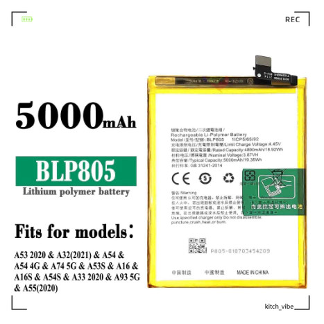OPPO A16 A32 A53 A54 CPH2269 PDVM00 CPH2127 CPH2131 CPH2239 Battery ...