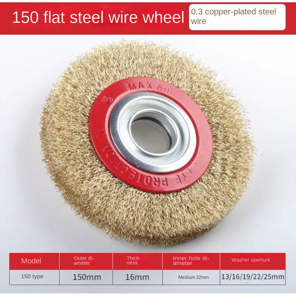 Steel Flat Wire Brush Round Wheel Polishing Sanding Wheel for grinding ...