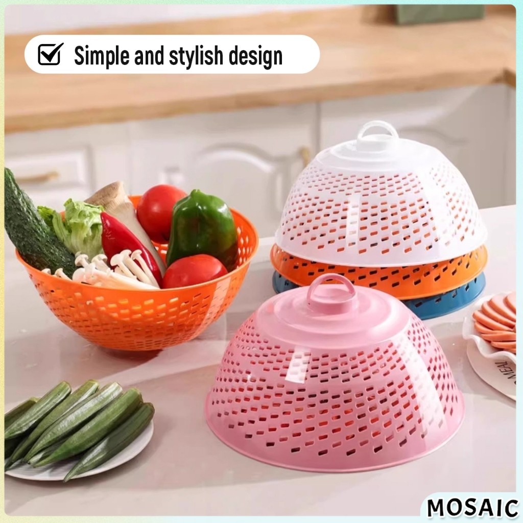Mosaic Plastic Round Food Cover Mesh Cover Multifunctional Colorful ...