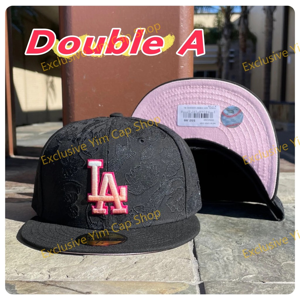 Major League Baseball Los Angeles Dodgers Tonal KOI Black Pink Fitted ...