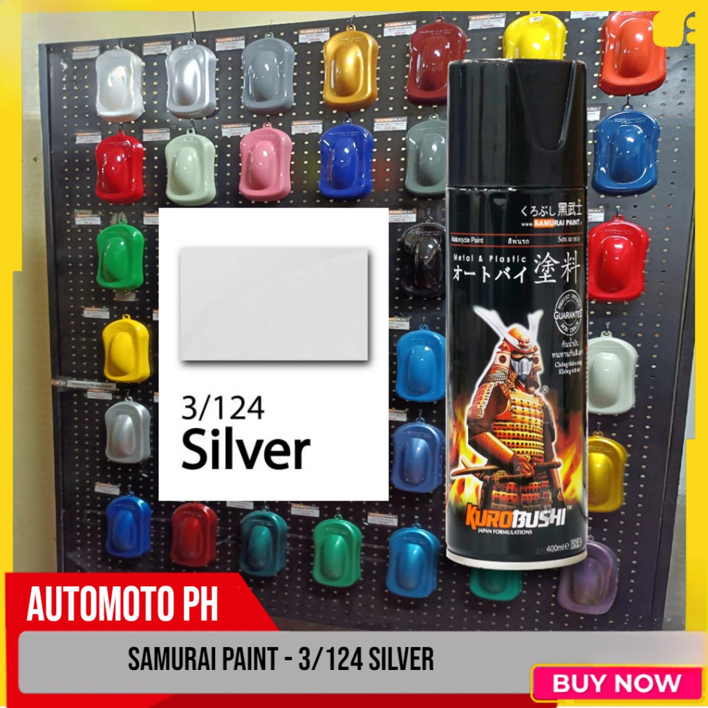 SAMURAI PAINT 3/124 Silver 400 ml | Shopee Philippines