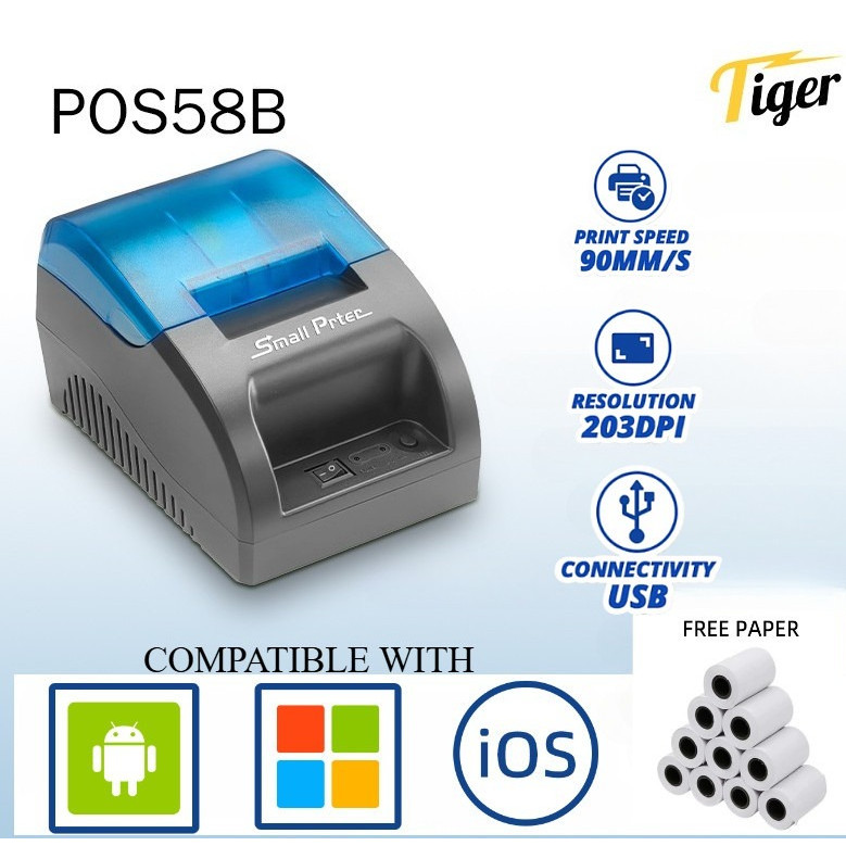 Thermal CASH Receipt POS Mini Printer BLUETOOTH+USB 58mm +Bluetooth/USB ...