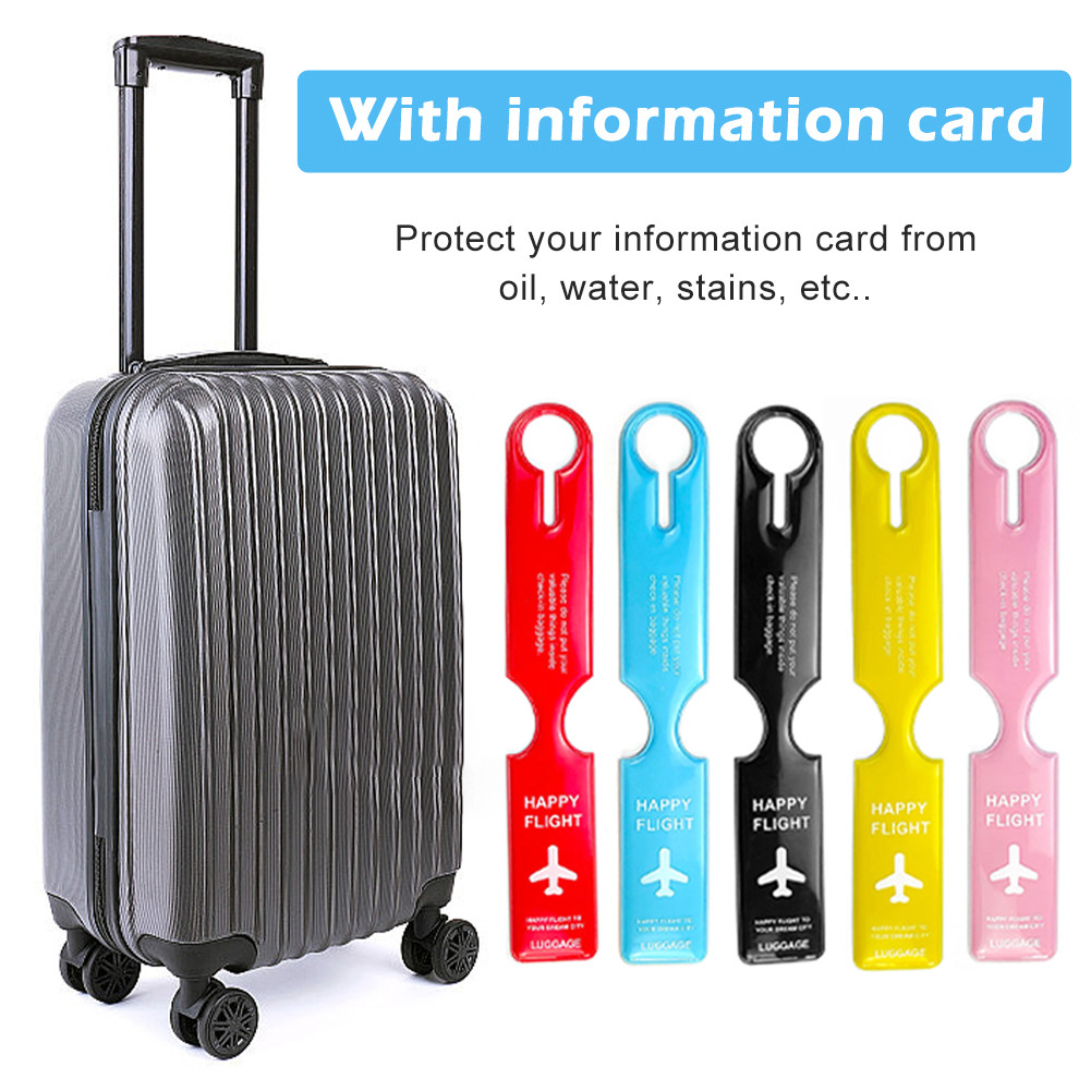 2pcs Durable PVC Name Card Luggage Tags for Suitcases and Backpacks ...