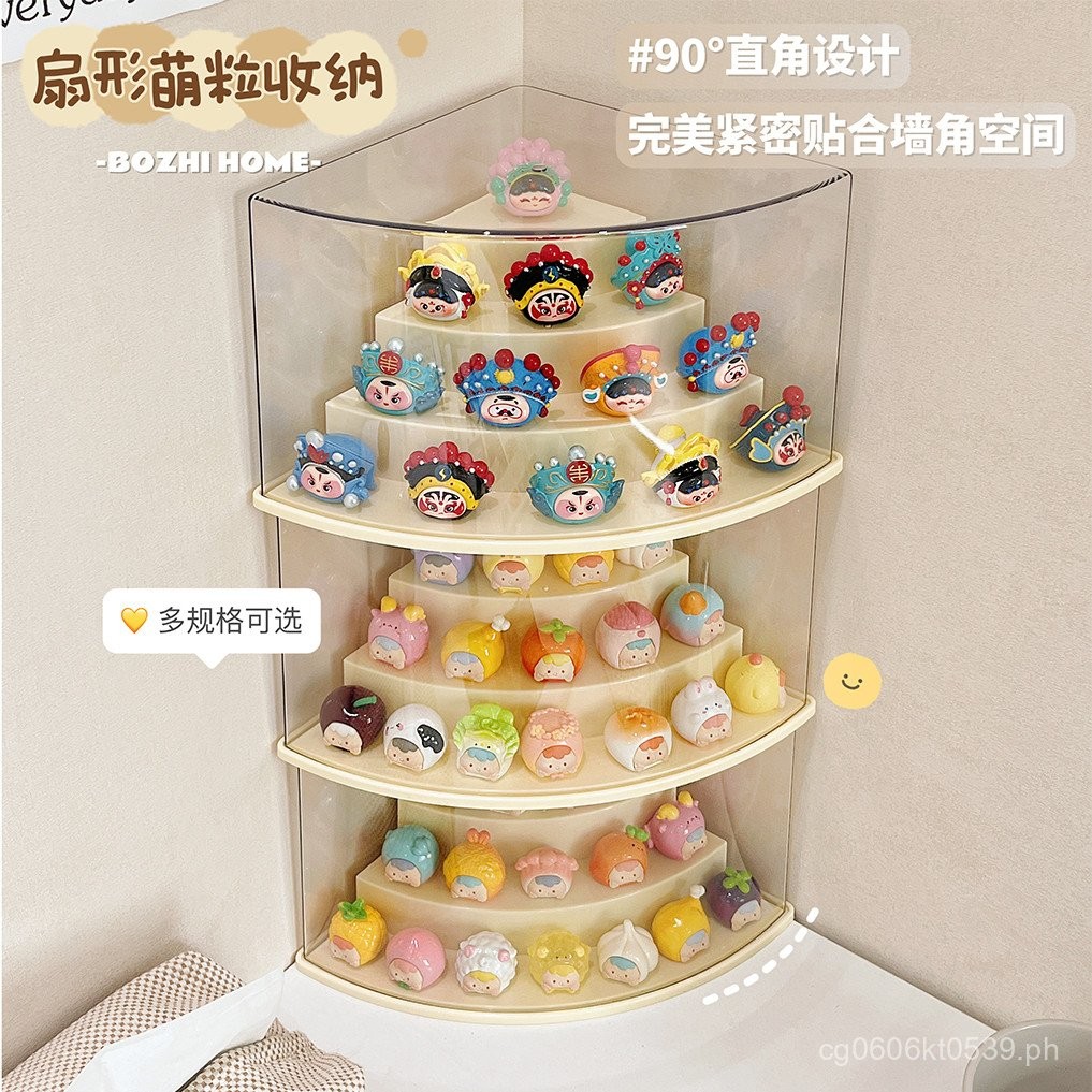 Corner Dustproof Transparent Display Stand Acrylic Display Box Mini ...