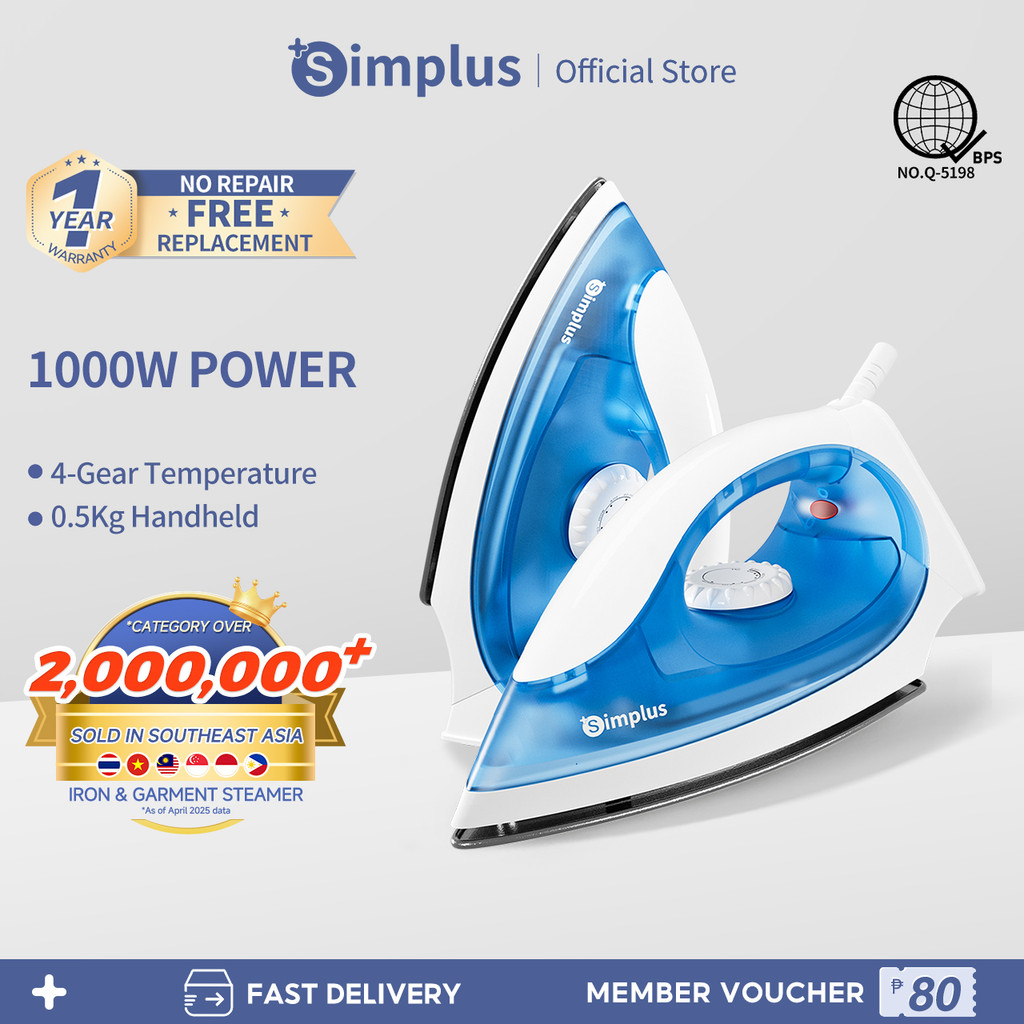 Simplus Flat Iron Teflon Soleplate 1000W High Temperature | Shopee ...
