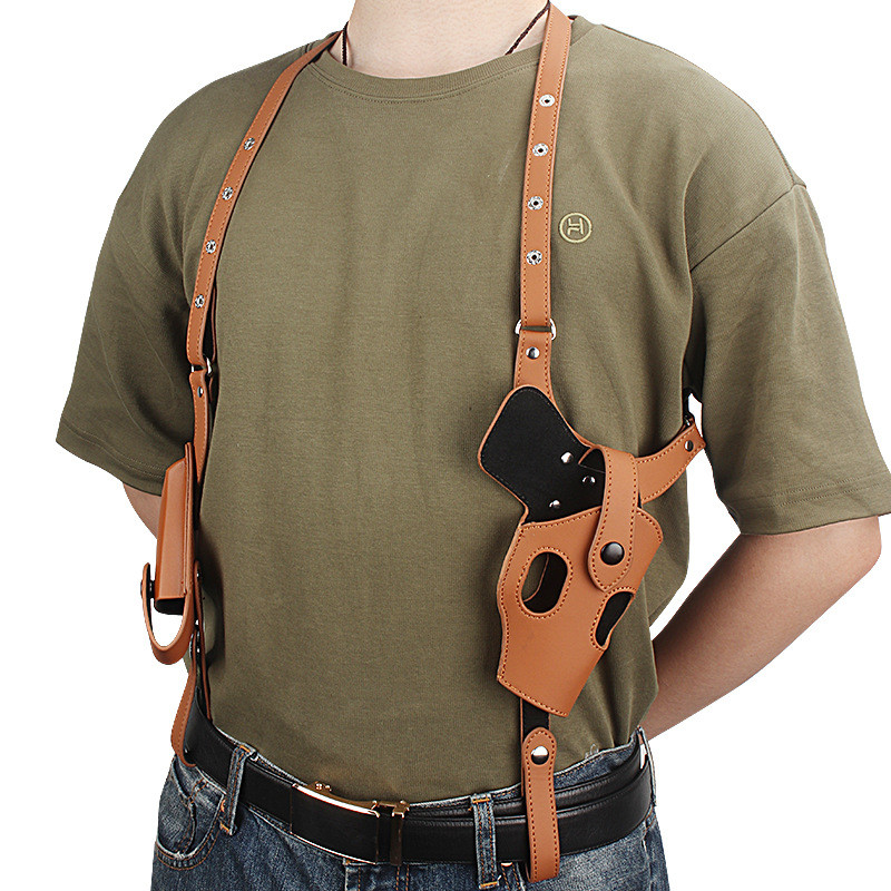 Tactical Backpack Underarm Holster Portable Leather Pistol Holster ...