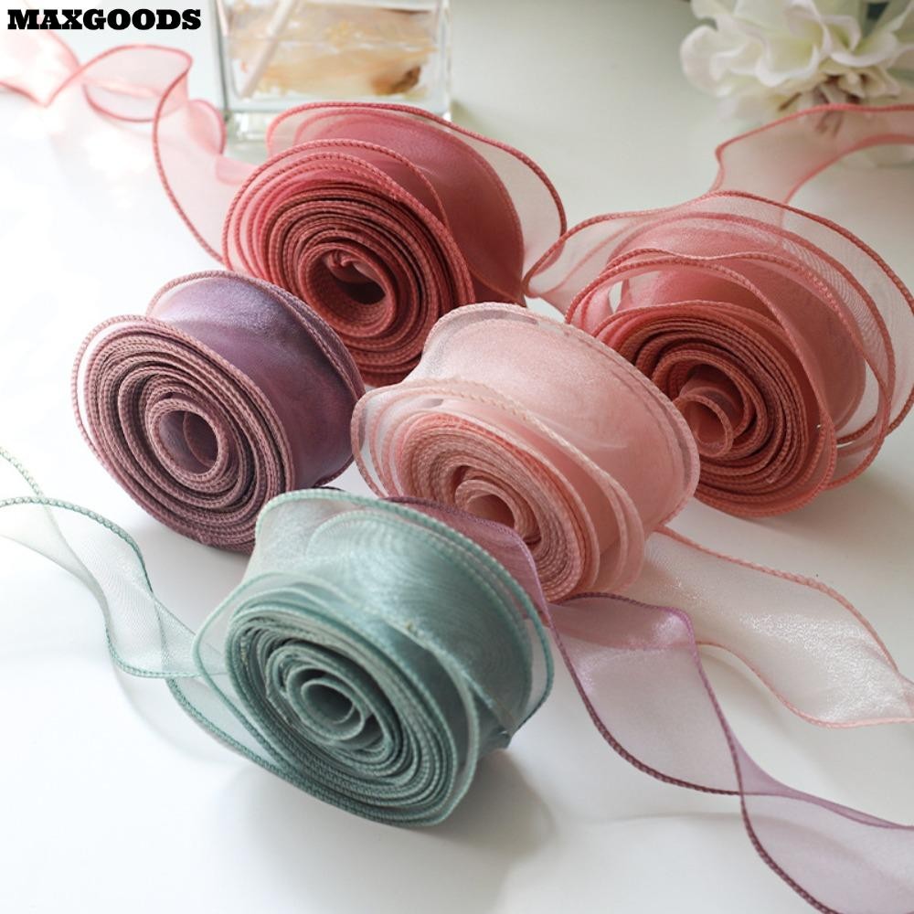 MAXGOODS1 Roll of Satin Ribbon, 40mm 10 yards Lace Tulle Ribbon, Flower ...
