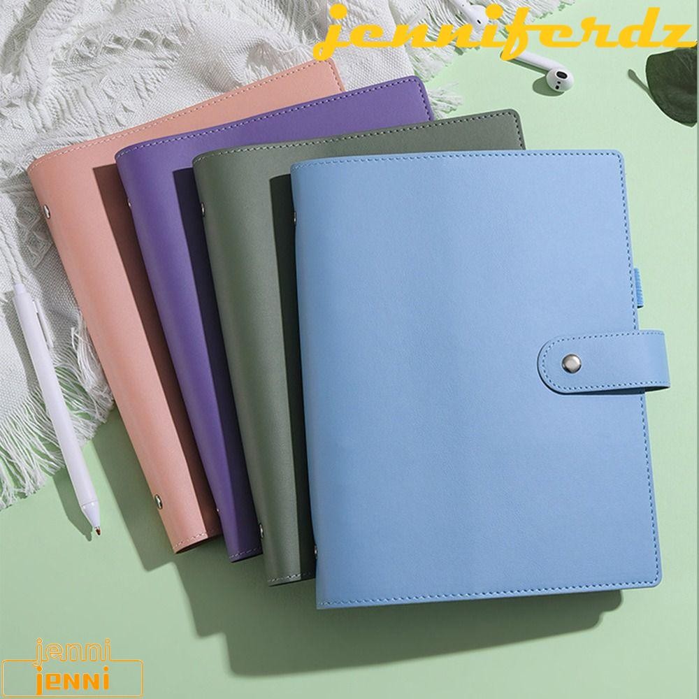 JENNIFERDZ A5/A6 Binder Notebook Cover, PU Leather Refillable Loose ...