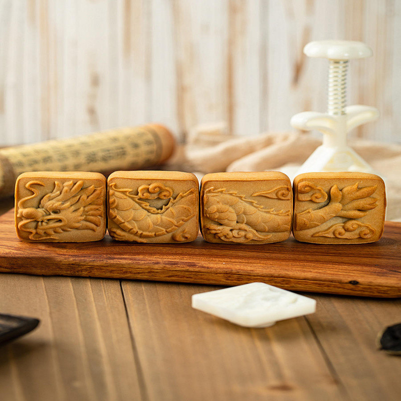 Mung Bean Cake Mold 75g Flying Dragon Auspicious Cloud Mold Chinese ...