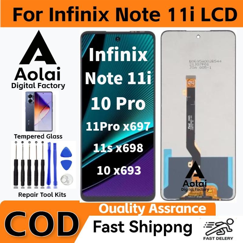 For Infinix Note 11i 11s X698 11 Pro X697 10 Pro 10 X693 LCD Used to ...