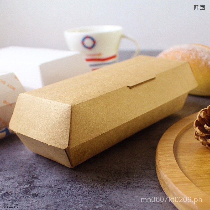 Packaging Box Hot Dog Kraft Paper Hot Dog Takeout Box Paper Box Food ...