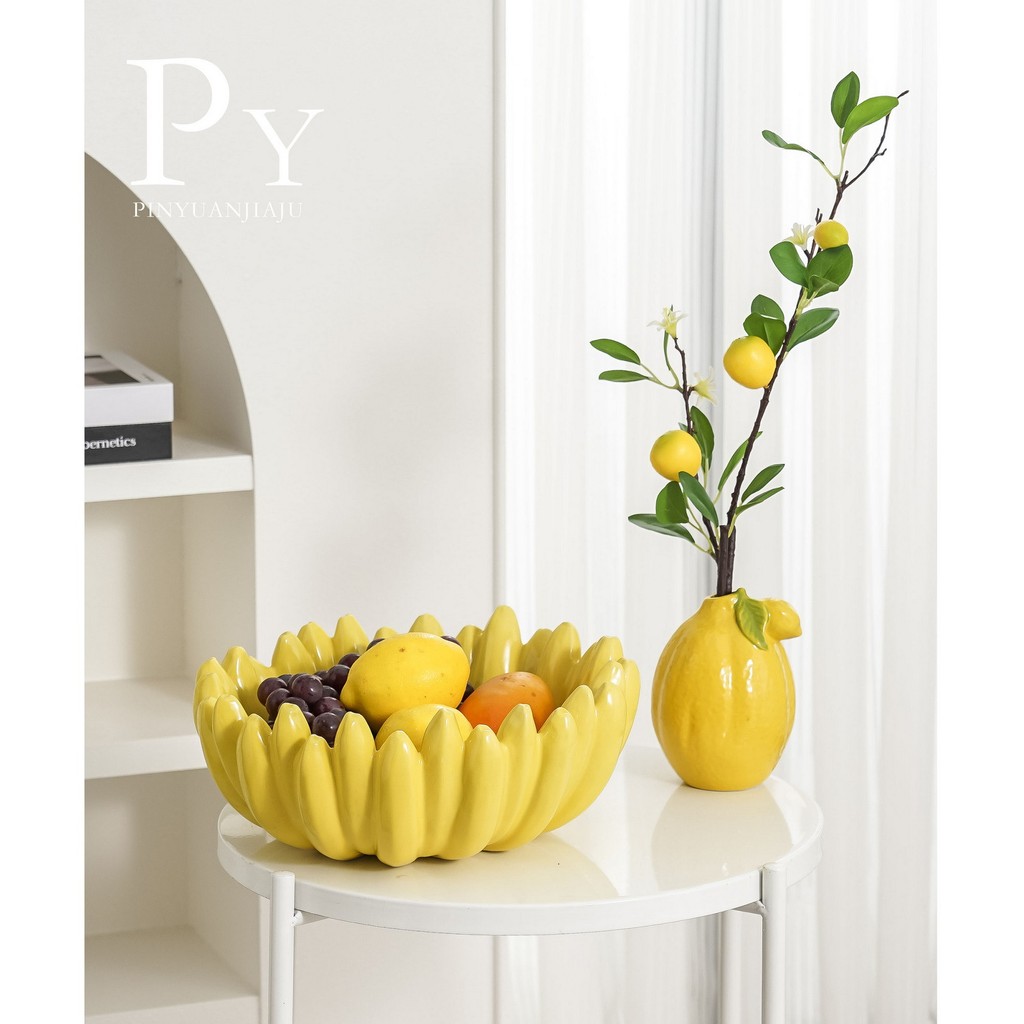 No Banana Green Simple Fruit Plate Ceramic Small Fruit Plate Snack ...