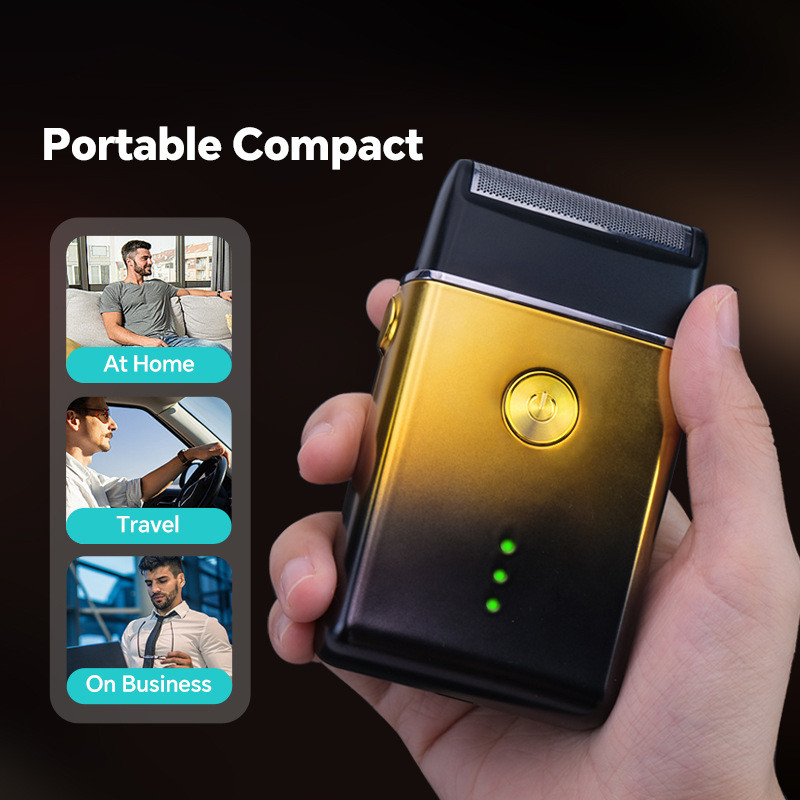 Men's Gold Electric Shavers Reciprocating portable Shaving USB ...