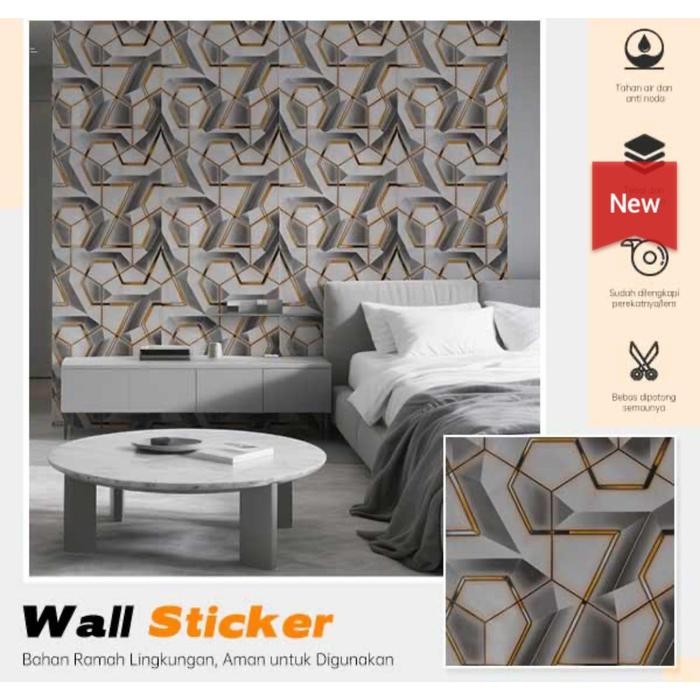MERAH NEW PLAIN RED GEOMETRY WALLPAPER 8M X 45 CM PER ROLL - GEOMETRIC ...