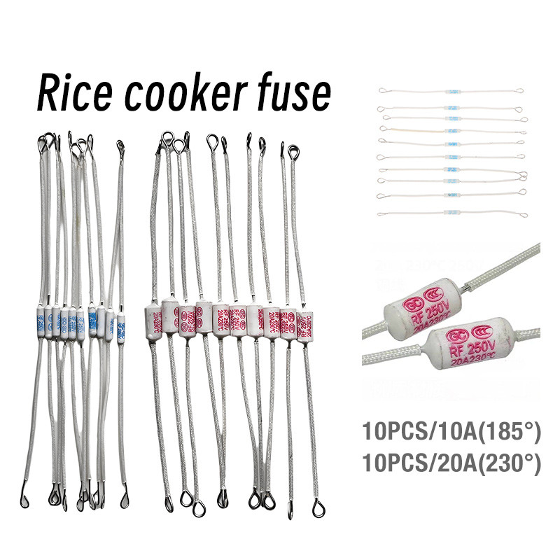 10Pcs/set Rice Cooker Ceramic Thermal Fuse 185C/10A 216C/20A RF ...