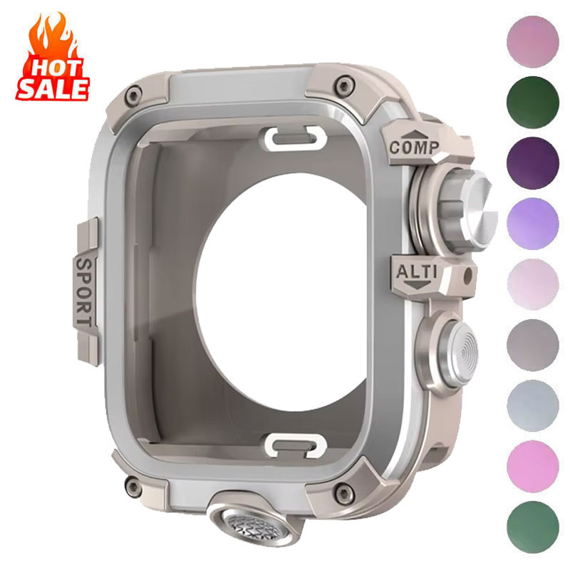 Aluminum Alloy Case Metal Bumper Screen Film+Framefor Apple Watch ...