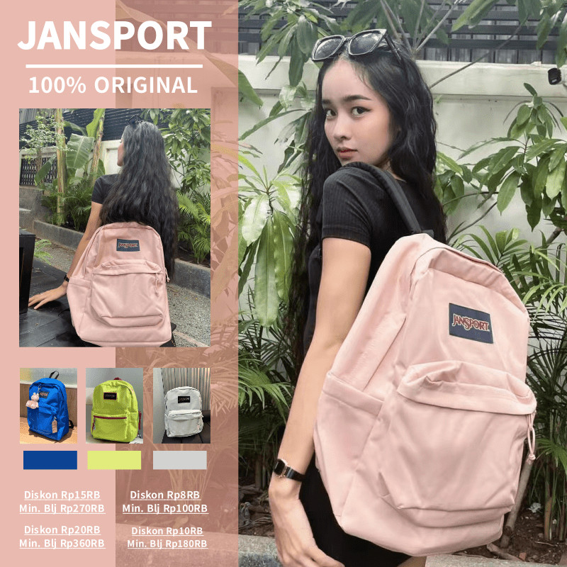 6.6 100% original jansport school bag women's nylon traveling school ...