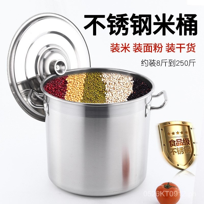 Rice Storage Box Thickened Household Insect-Proof Rice Bucket Stainless ...