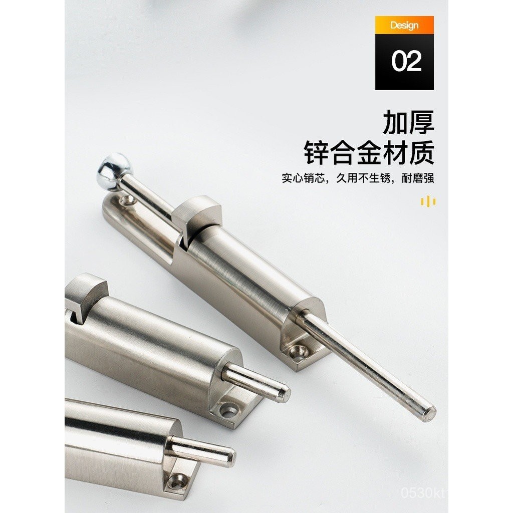 Rotating Door Bolt Latch Left and Right Door Stop Copper Spring Door ...