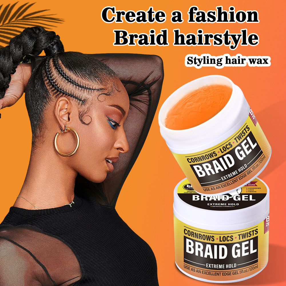 Hair Wax - 120ml Strong Hold Styling Gel for Braids/Locks | Smooth ...