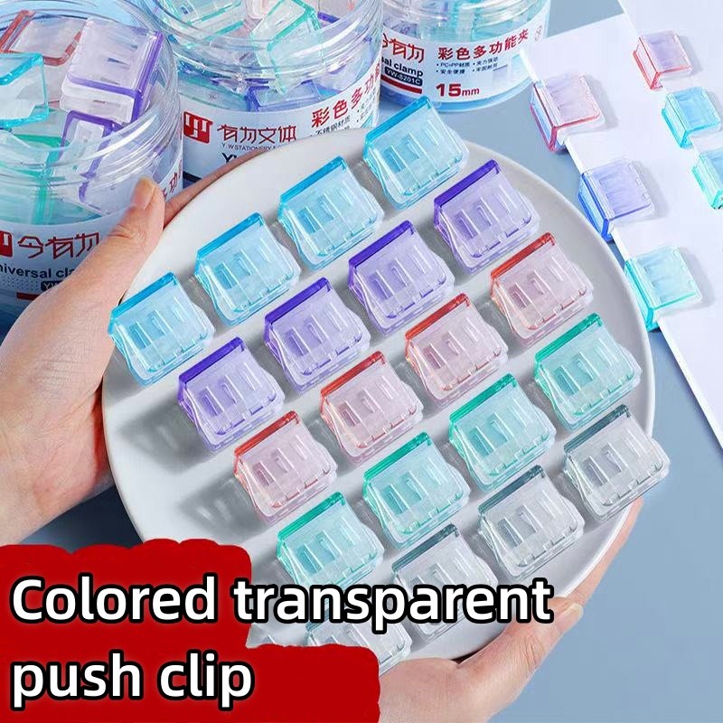 Cute Push Clip Binder Clips File Notebook Bookmarks Paperclips Index ...