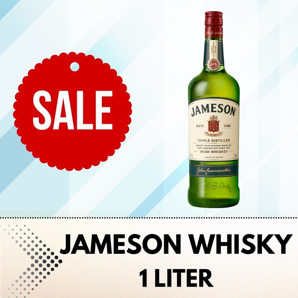 Jameson 1 liter - Irish Whiskey (No BOX) | Shopee Philippines