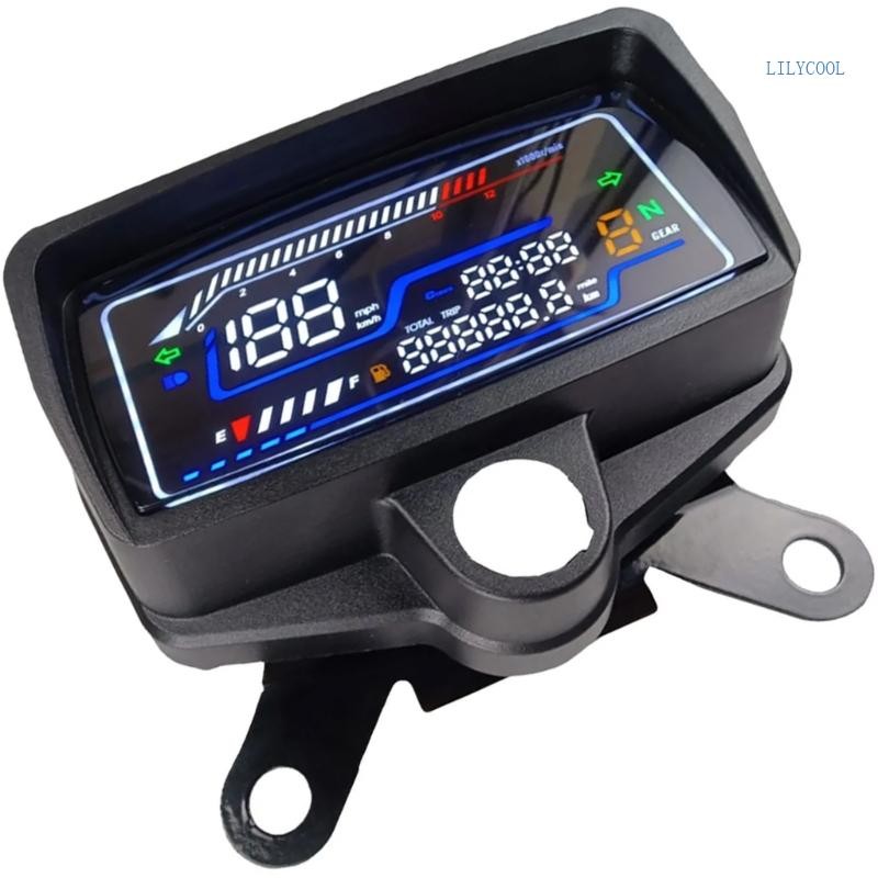 【CH】 Motorcycle Digital Instrument Panel LED Tachometer 12V Speed ...