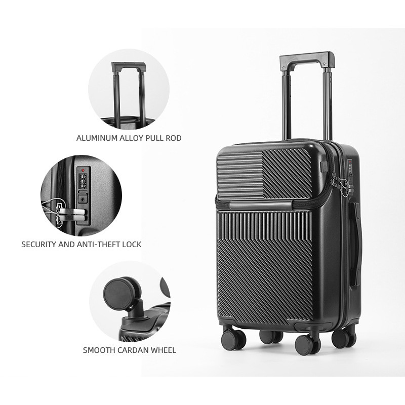 Trolley Luggage/Front Opening Zipper Suitcase 20-Inch Boarding Case ...