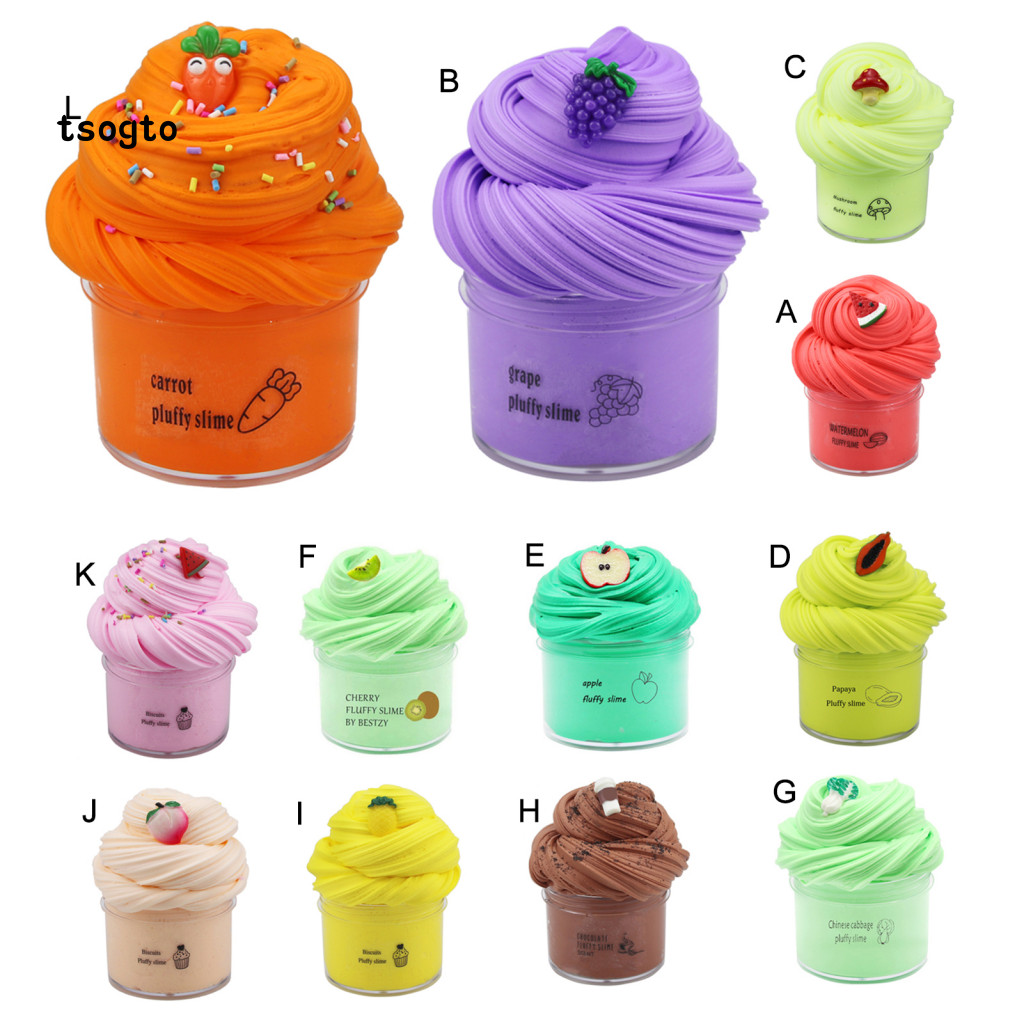 [TS] 70ML Slime Toy Fluffy Anti-tear Stretchy Cloud Slime Butter Sludge ...