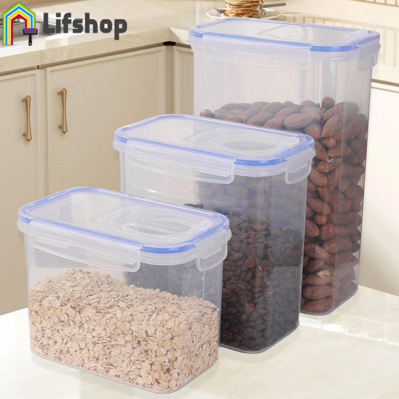 1.3L/1.8L/2.5L Airtight Food Storage Container , Triple Lock Sealed ...