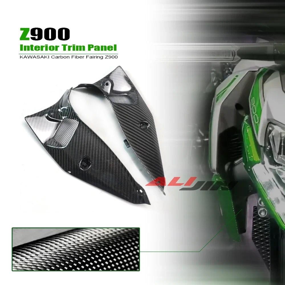 Fit Kawasaki Z900 2020-2023 2021 2022 Real Dry Carbon Fiber Side Panel ...