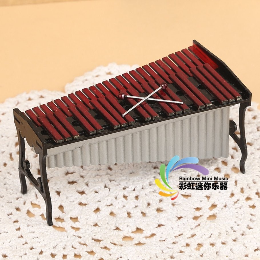 Mini Drum Set Model Ornament Accordion Music Stand Marimba Piano Snare ...