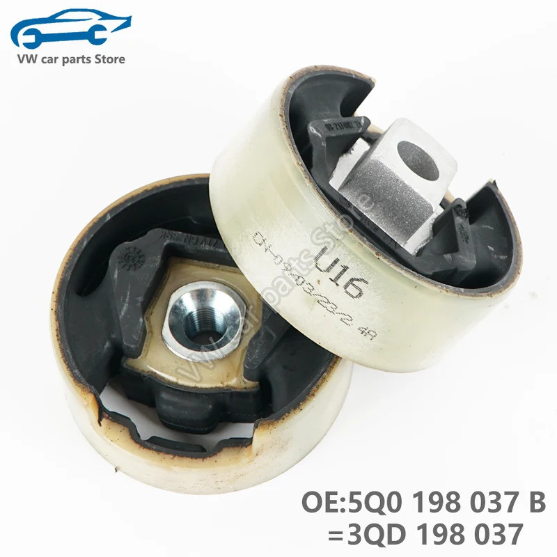 2pcs 5Q0198037B Engine Subframe Front Axle Bushing Rubber Metal ...