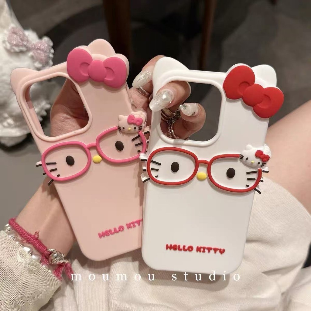 Untitled Three-Dimensional Glasses KT Cat 4S Phone Case 5se Silicone ...