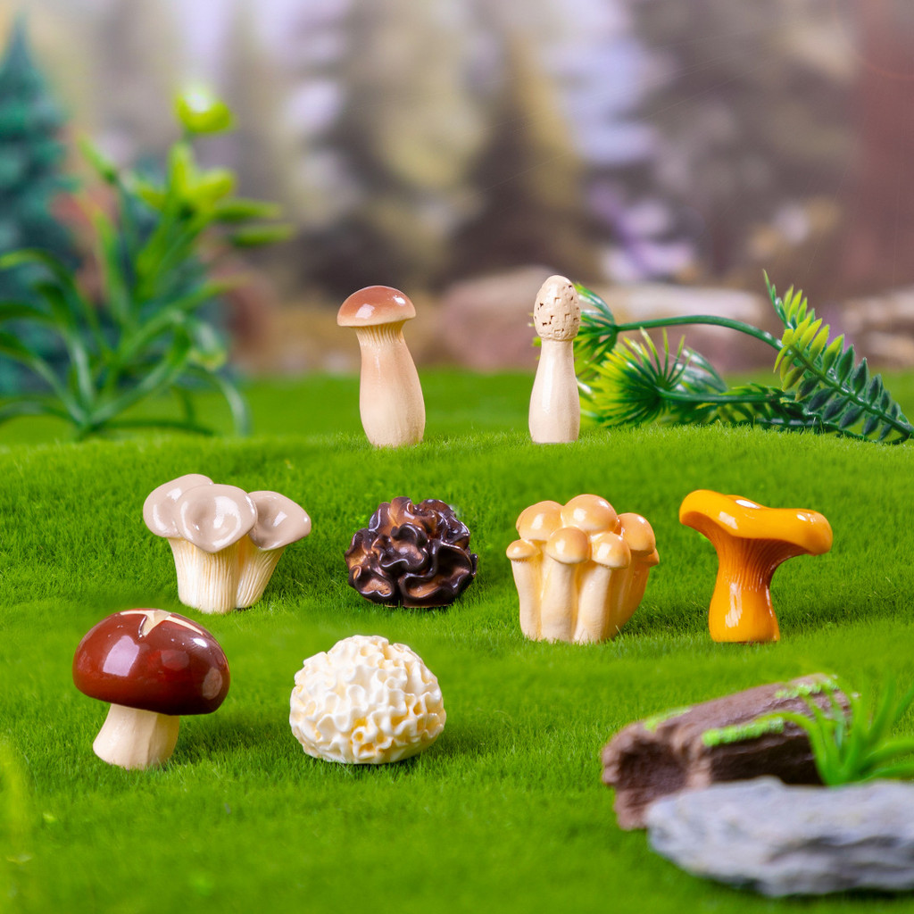 Micro Landscape Simulation Food Toys Small Mushroom Fungus Shiitake ...