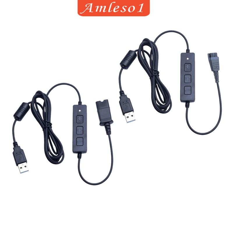 [Amleso1] Headset Quick Disconnect Qd Connector Qd Cable to USB Plug ...